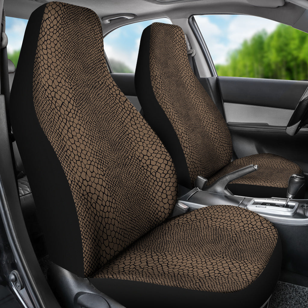 Brown Black Reptile Snake Skin Car Seat Covers – SodaGlitter